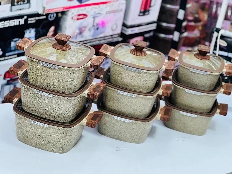 سرویس قابلمه گرانیتی زیوzio مدل Z-8350-24 طرح جامبوJumbo در 2رنگ - فروشگاه اینترنتی جواهران